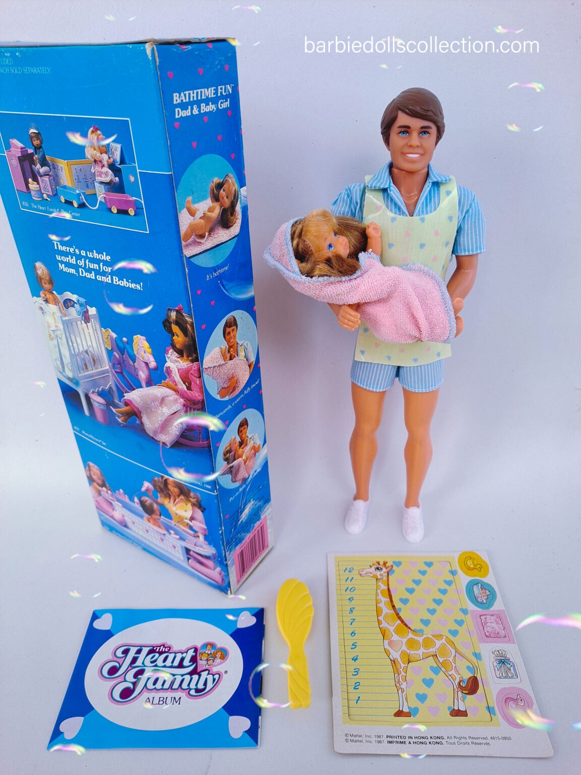 The Heart Family Bathtime Fun Dad & Baby Girl 1987 – Barbie Dolls ...