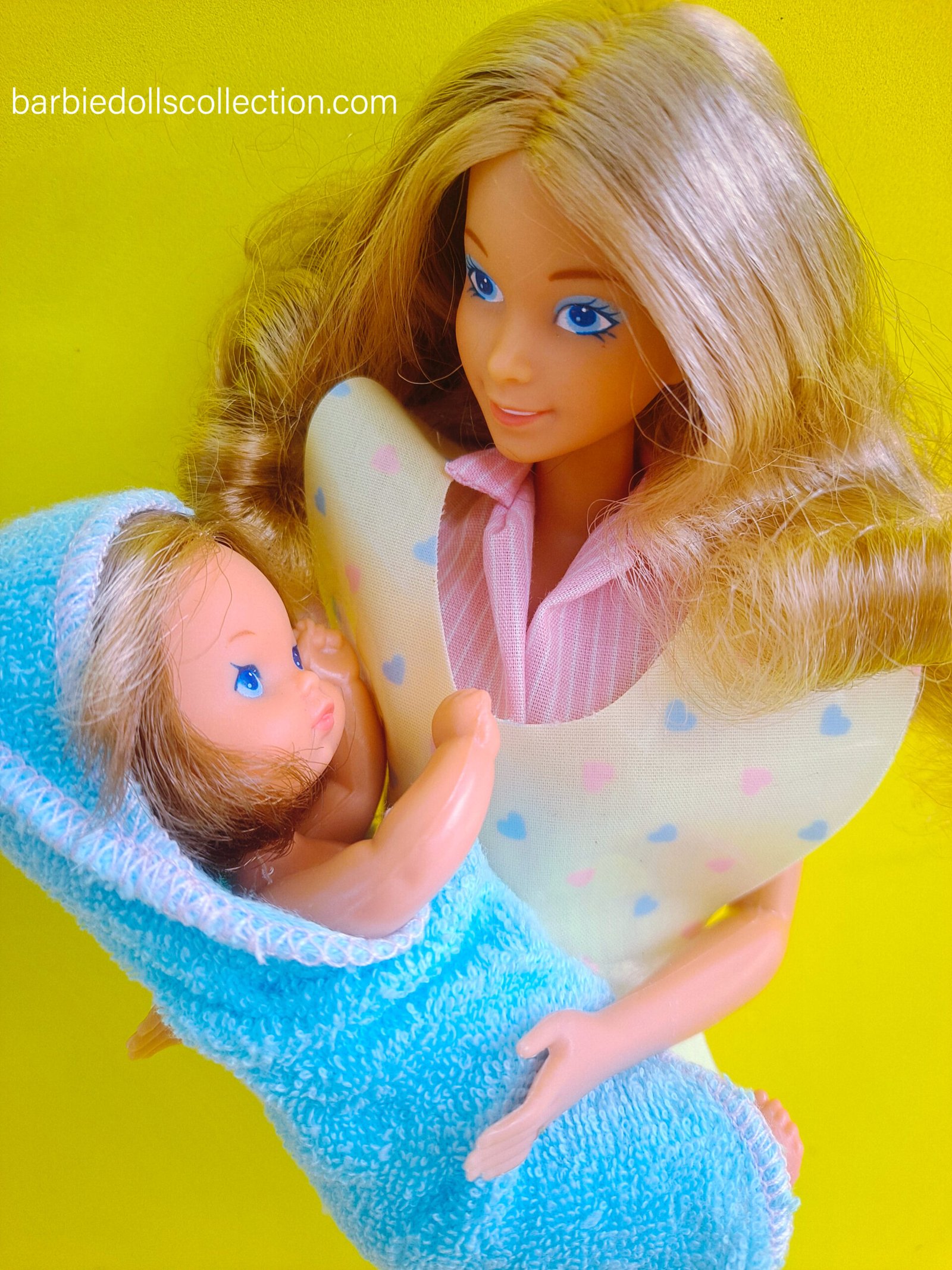 The Heart Family Bathtime Fun Mom & Baby Boy 1987 – Barbie Dolls Collection